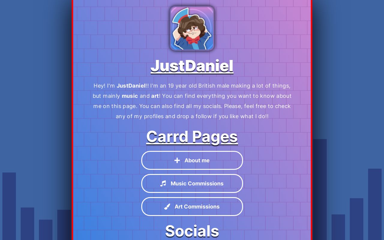 JustDaniel's Carrd